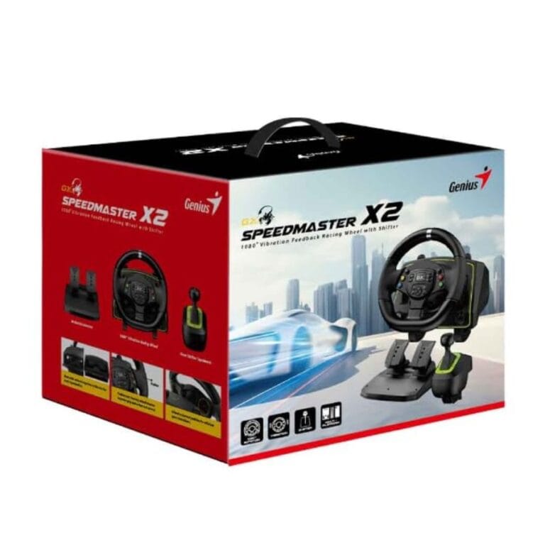 GENIUS GX Gaming SpeedMaster X2 | Racing Steering Wheel With Pedals ...